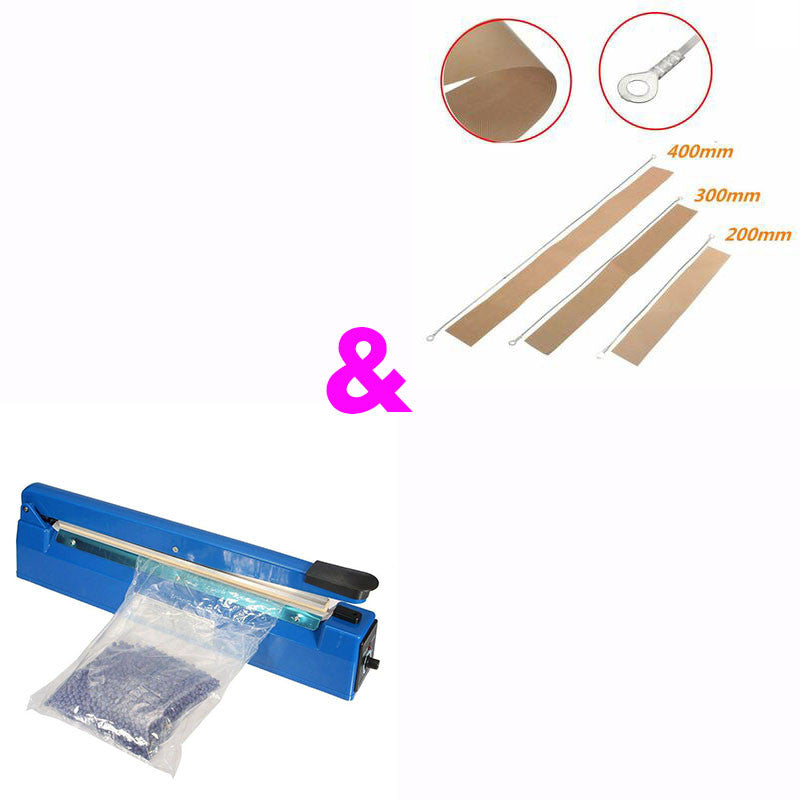 100mm Impulse Heat Sealer & Wire Heating Plate Strip X2 – Discount Dealz